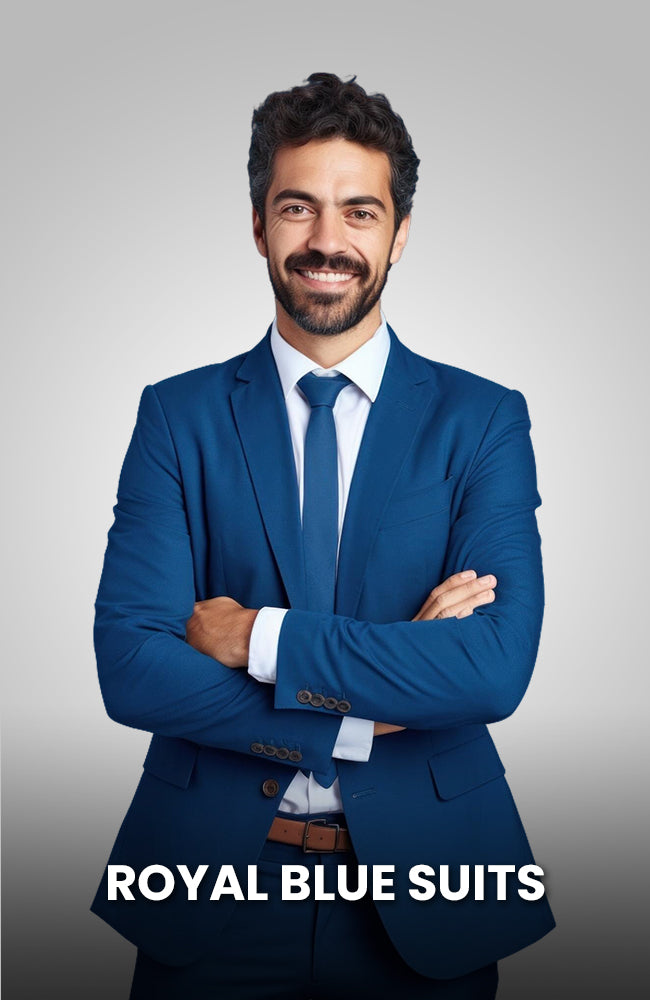 Royal Blue Suits for Men - Emensuits