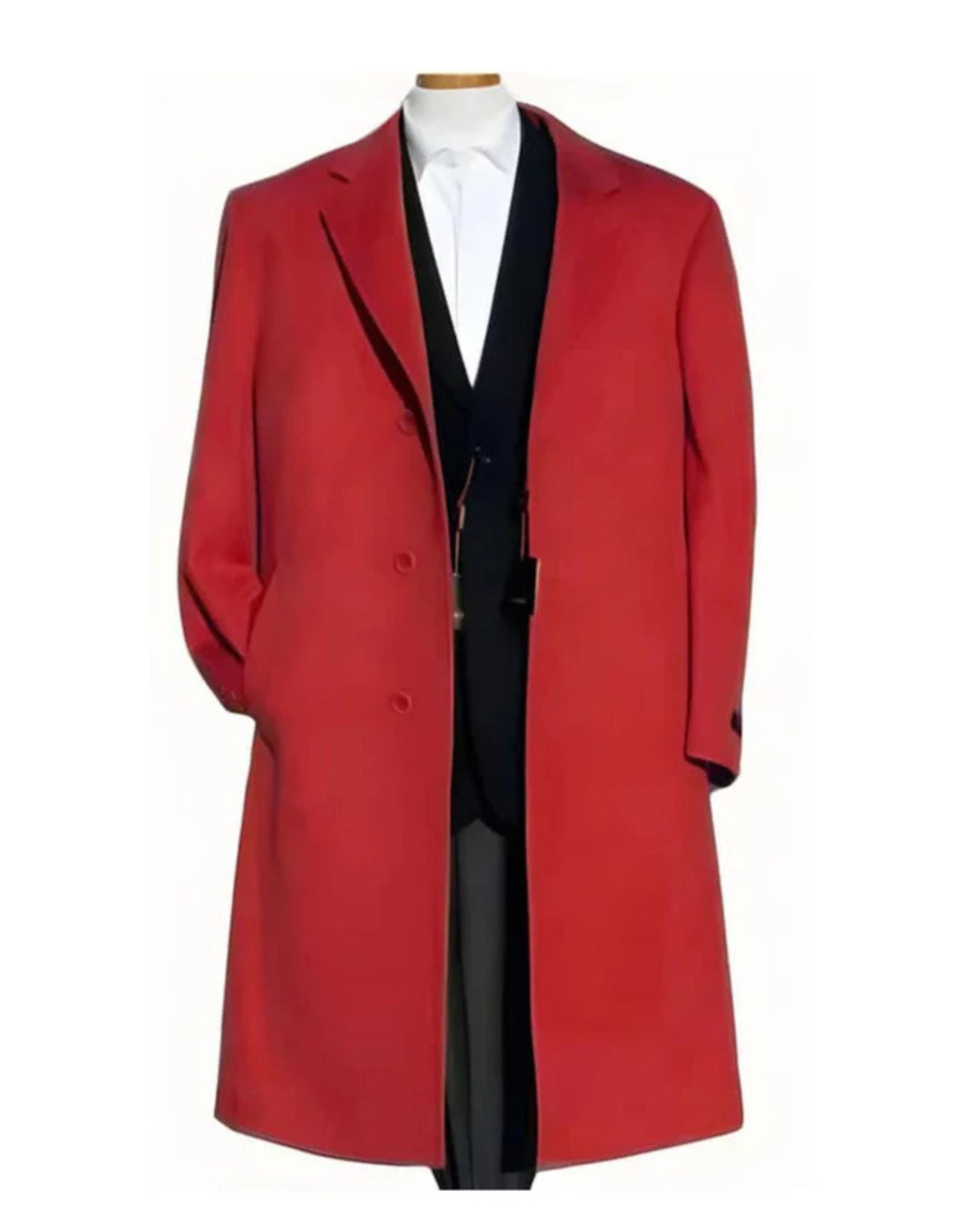 Mens Red Overcoat