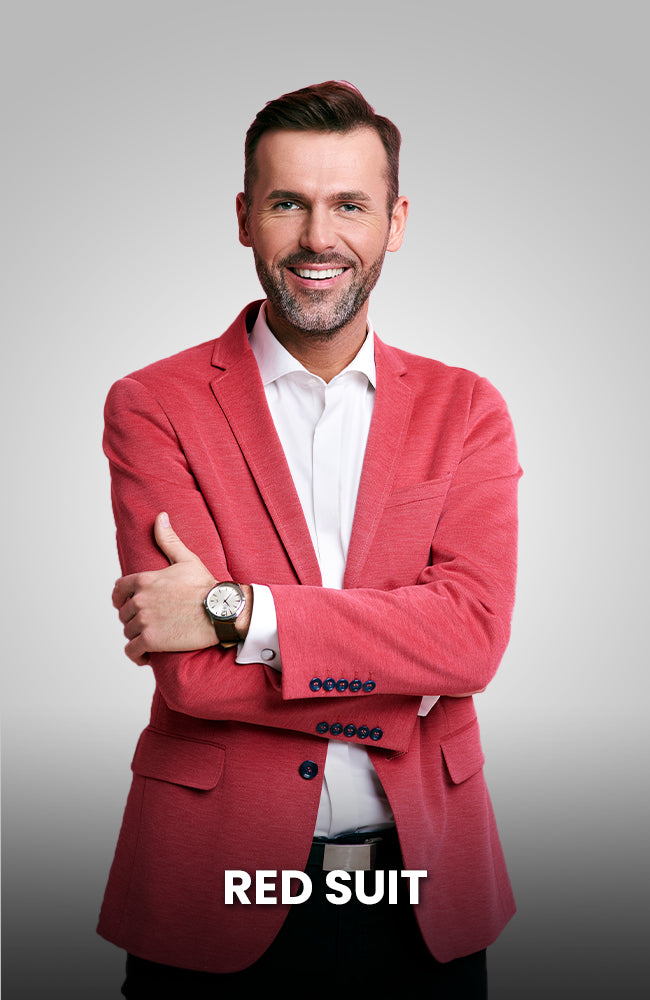 Mens Red Suits - Emensuits