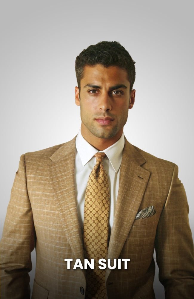 Mens Tan Suits - Emensuits