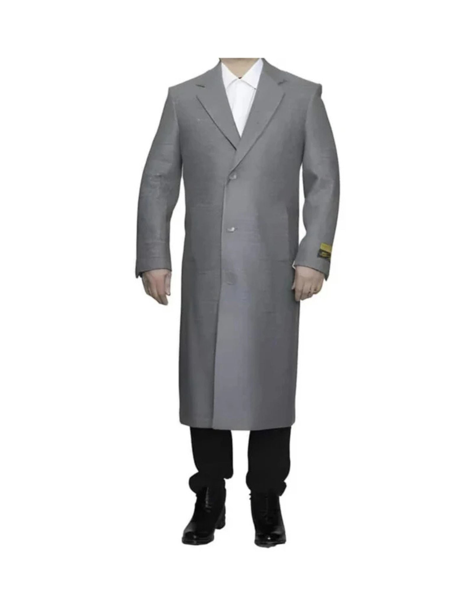 Mens Light Grey Overcoat | Emensuits