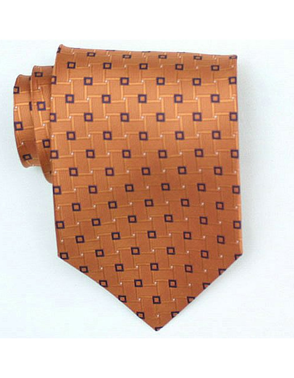 One Orange Square Neck Tie