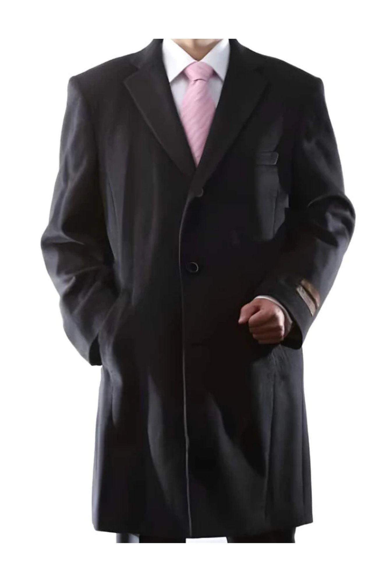 Coat Dark Charcoal Masculine color Luxury Wool / Three-quarter Length ...