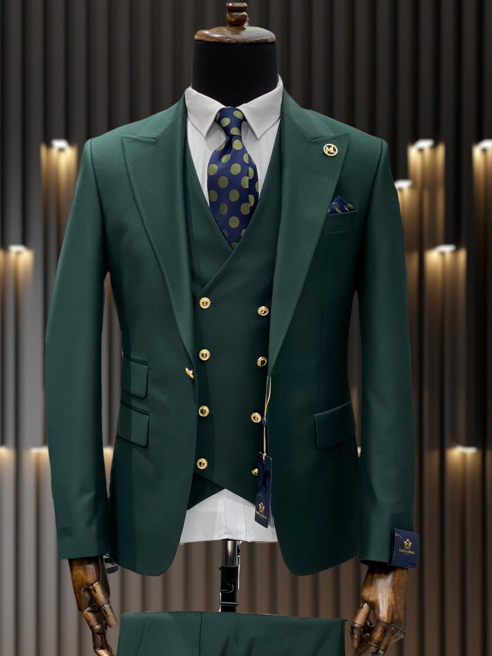 50 Mens Double breasted Suit - "Royal Blue" 1920s 1980s Style Peak ...