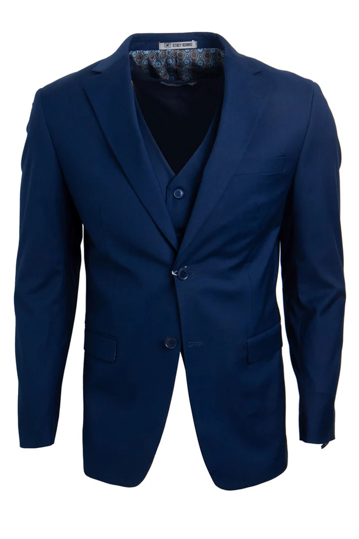38 Cheap priced Suit - Men's Two Button Vested Stacy Adams Basic Indigo ...