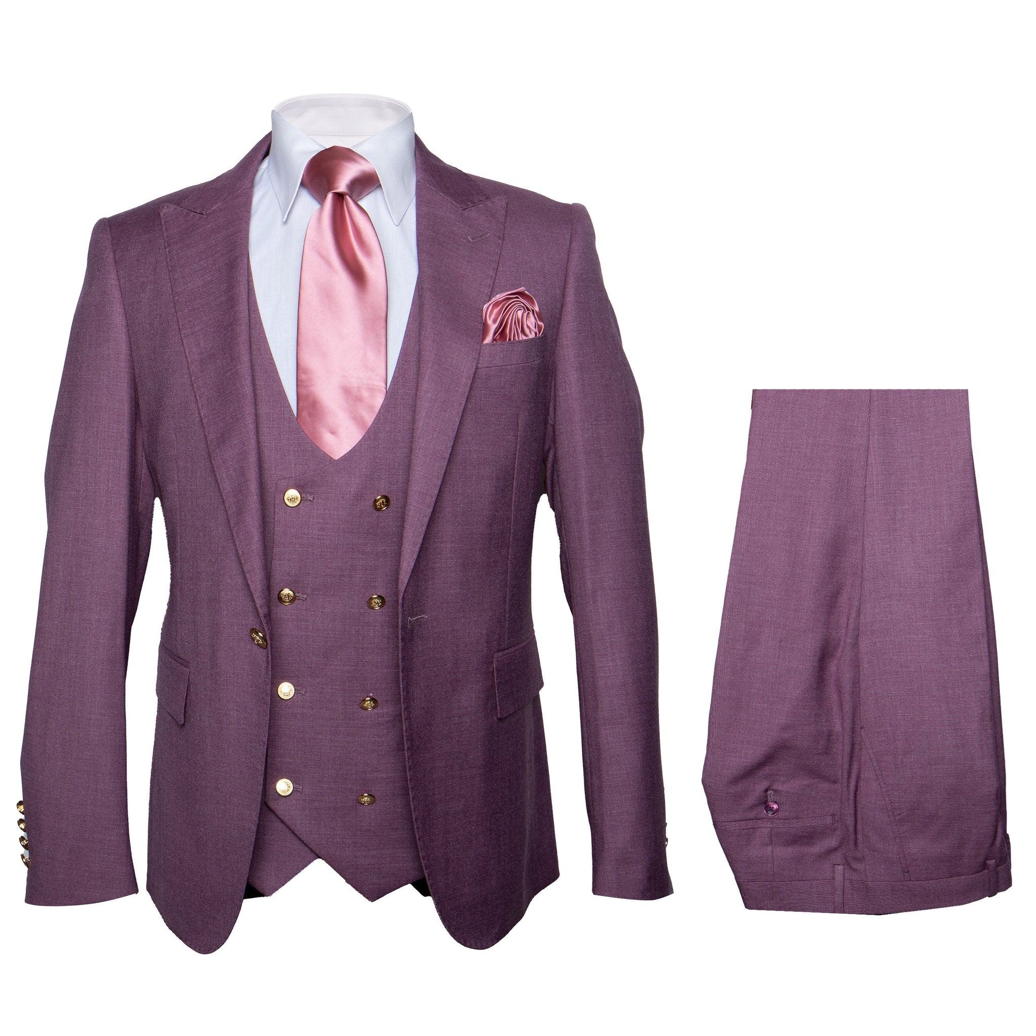 34R Rossi Man MAX RM1381 Slim Fit 3-Piece Suit – Modern Tailored Solid ...
