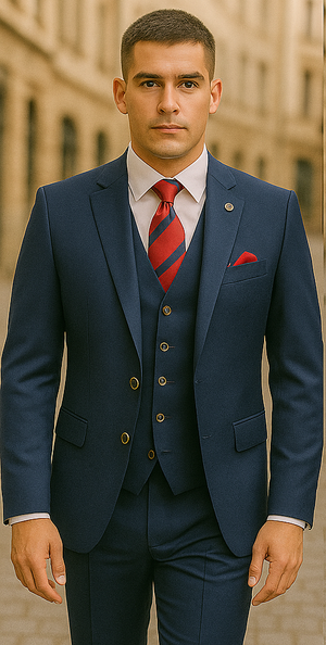 Mens Navy Blue Suits - Emensuits