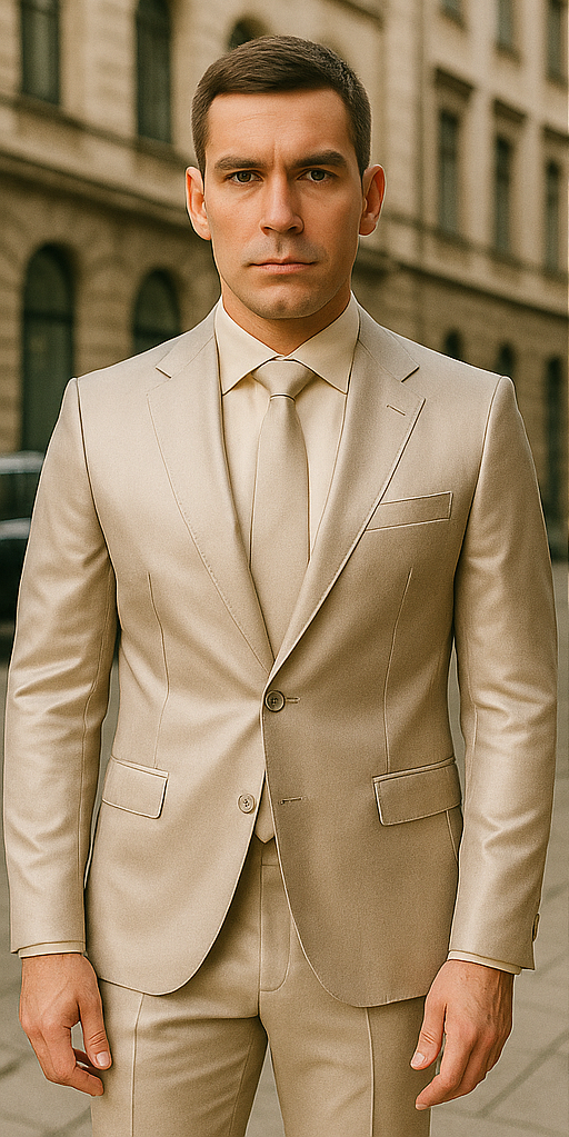 38 Rossiman Men’s Gray Shiny Sateen Suit – Sleek & Modern Formalwear