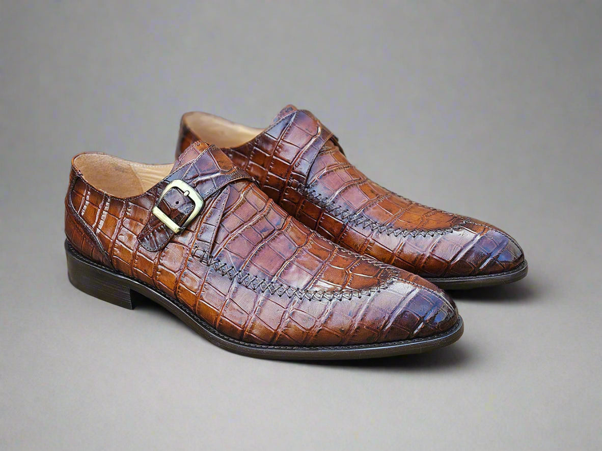 8 Single Monk Buckle Split Toe Loafer