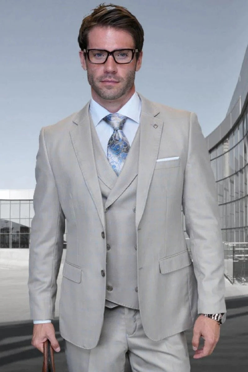 Coat Big and Tall Suit - Tan Big and Tall Modern Fit 3 PC Suit