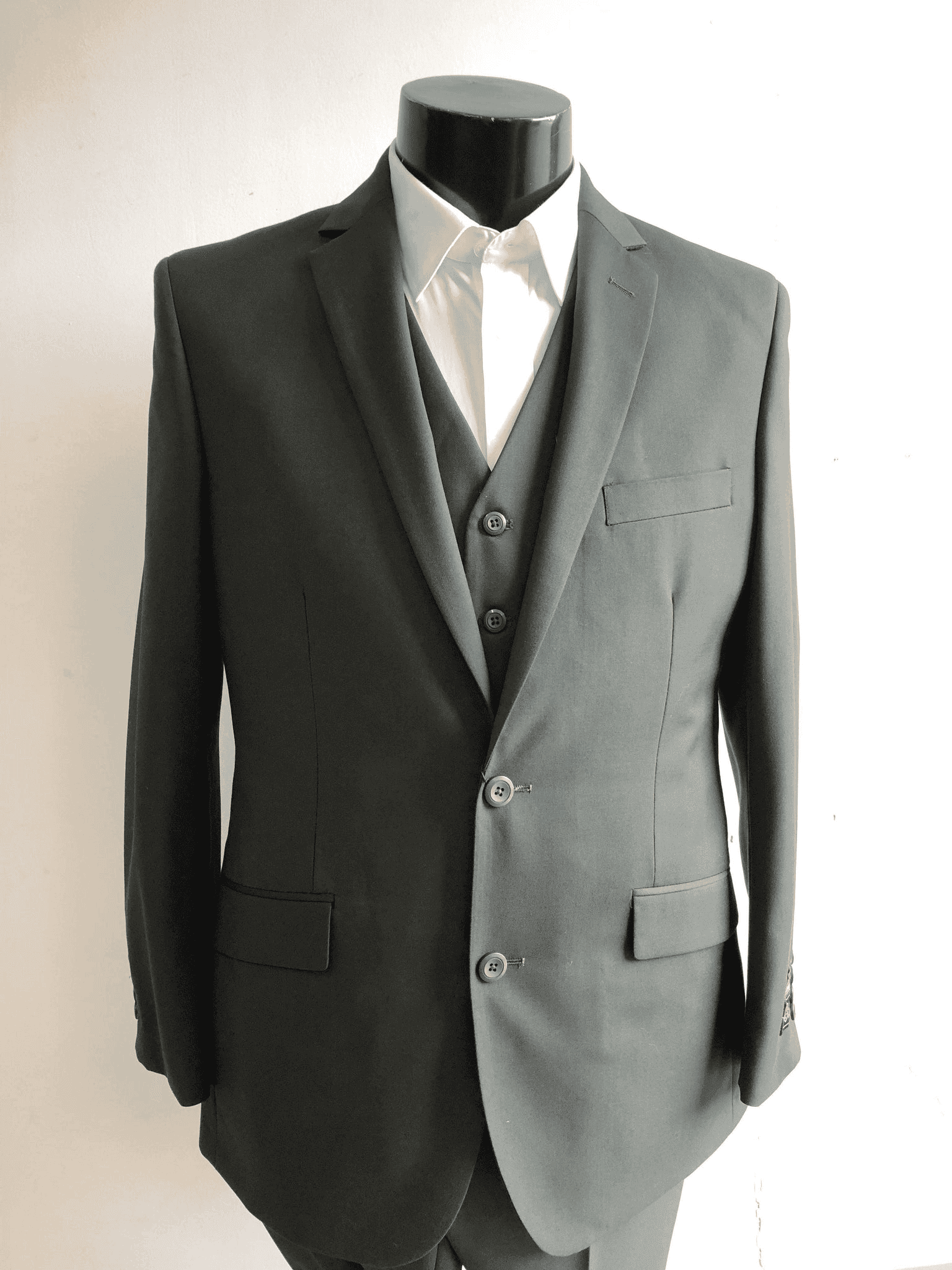 36S Mens Gray Budget Suits - Affordable Mens Suits