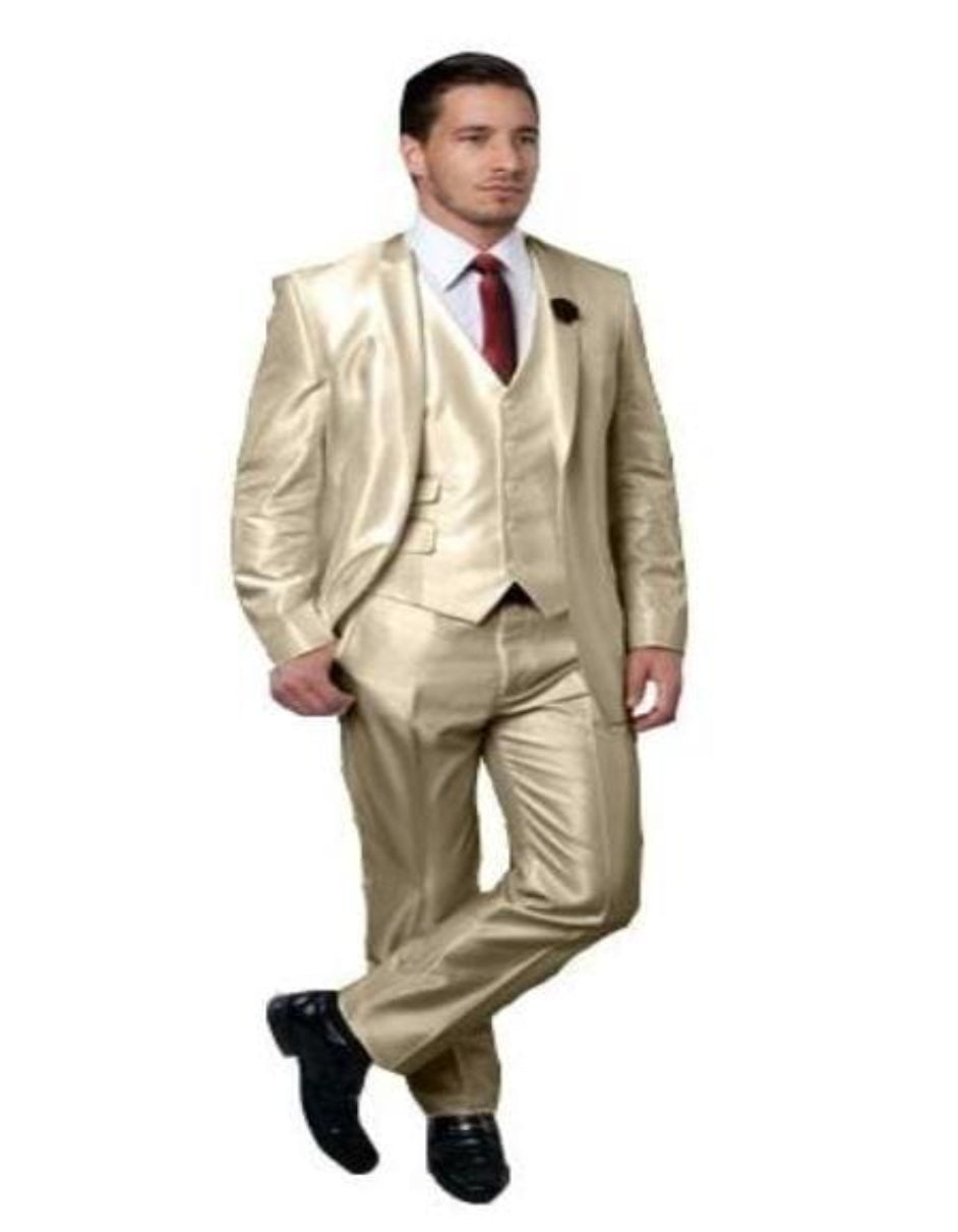 36 Champagne Wedding Suit - summer color