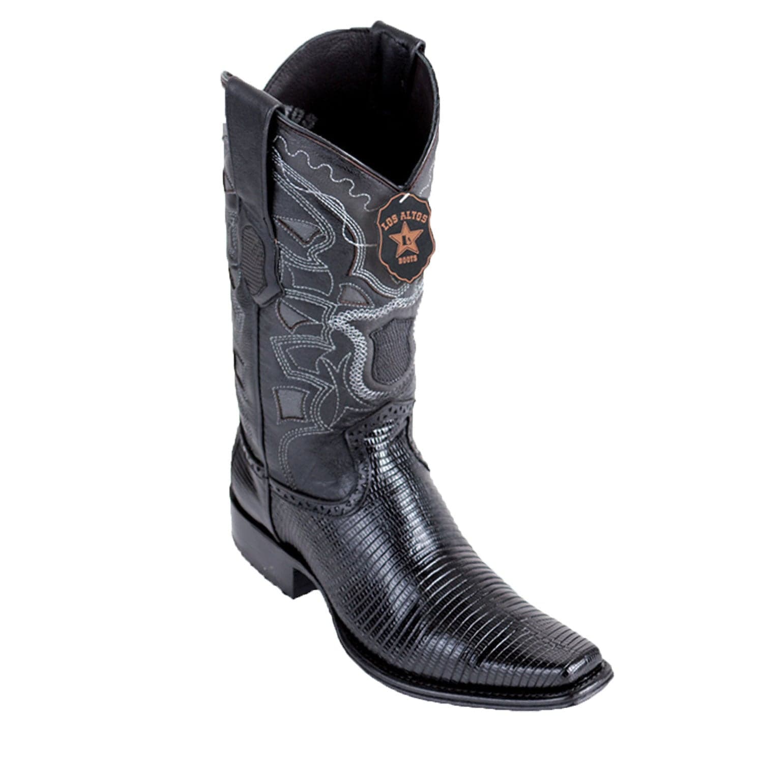 6 Men's Los Altos Ring Lizard European Square Toe Boots 7606