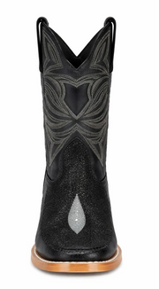 Los Altos Boots Single Stone Stingray and Deer Black-New Designer ...