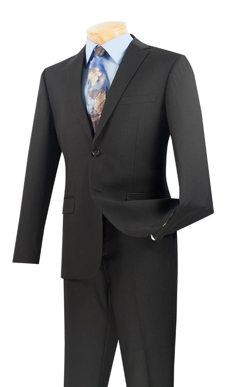 44 Men's Ultra Slim Fit suit 2 Piece-color Black