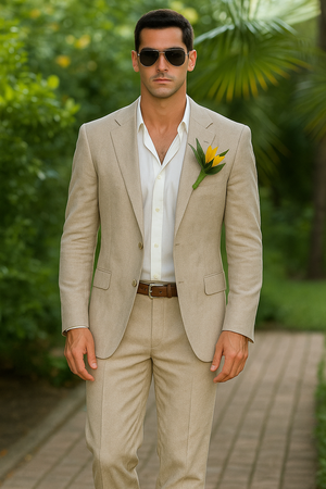 46S Mens Green Groomsmen Suits - Double Breasted prom Suit