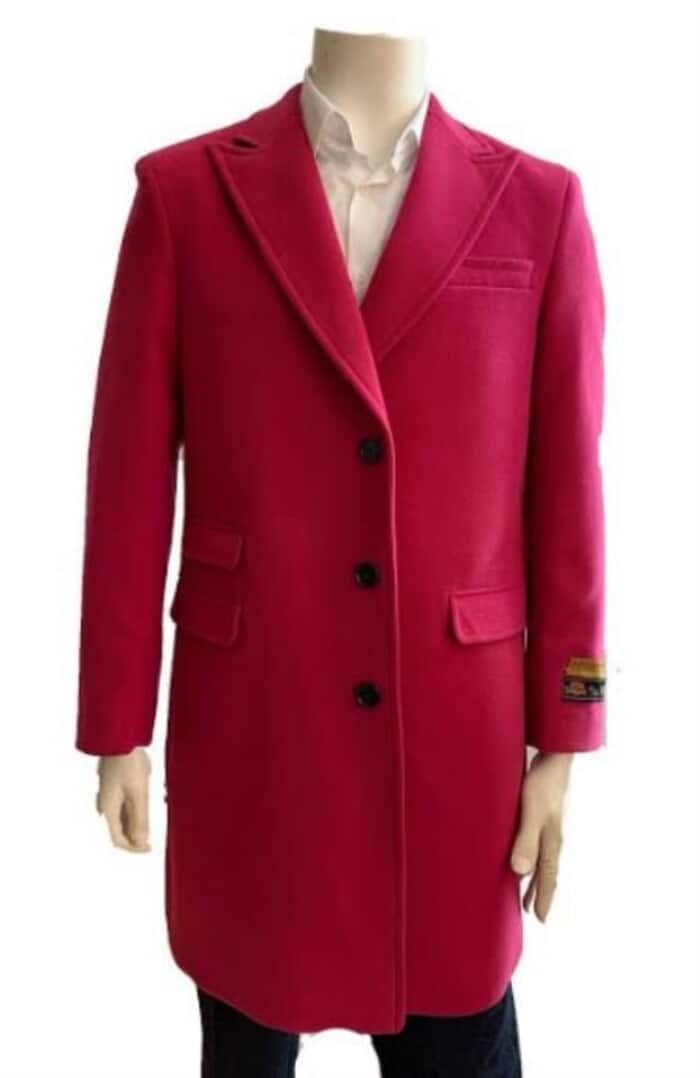 Double Breasted Three Quarter Overcoat - Wool And Cashmere Peacoat