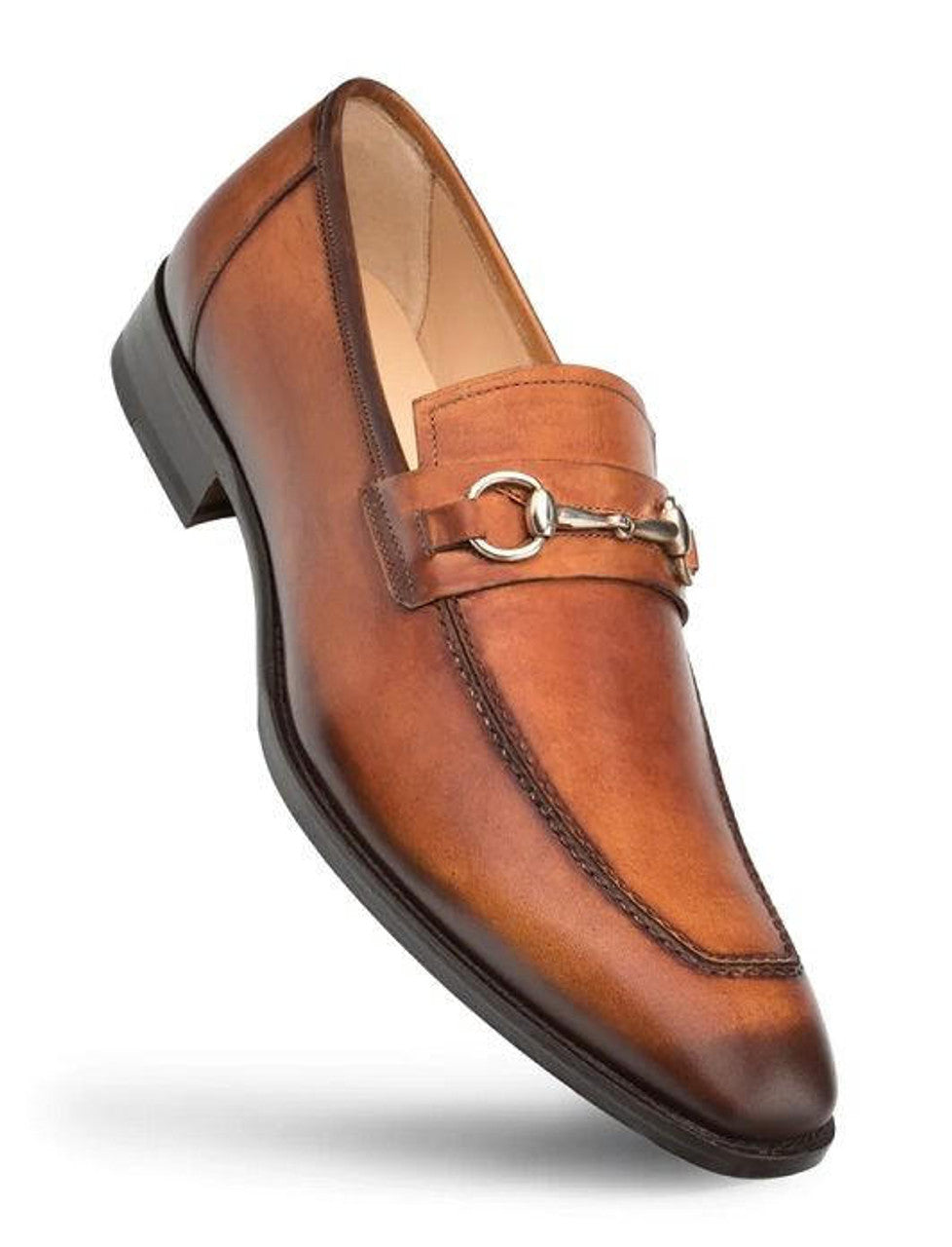 8 Mezlan Cognac Rust Loafers