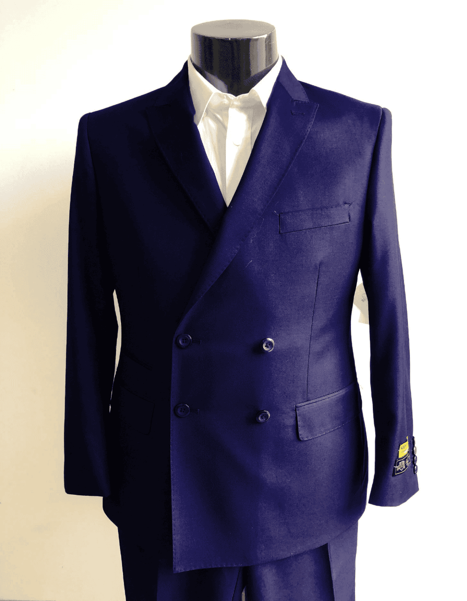 36S Navy Groomsmen Suits - Double Breasted Suit - Slim fit Suit
