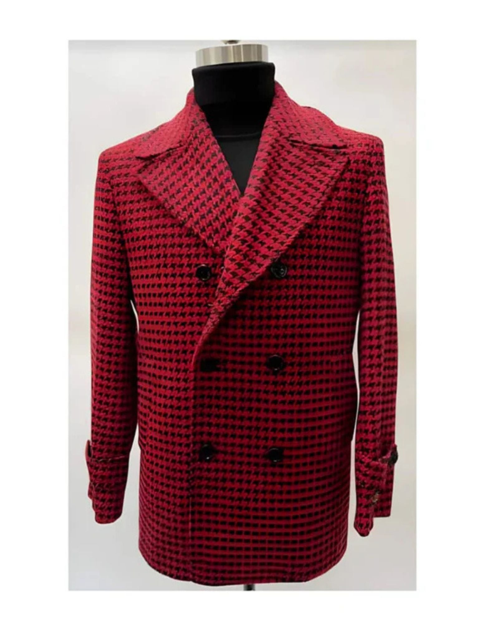 Coat Red Overcoat - Red Peacoat- Red Wool Trench Coat