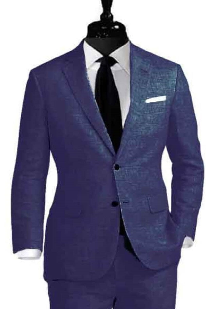 38 Mens Big and Tall Linen Suits - Navy Linen Summer Fabric Suit
